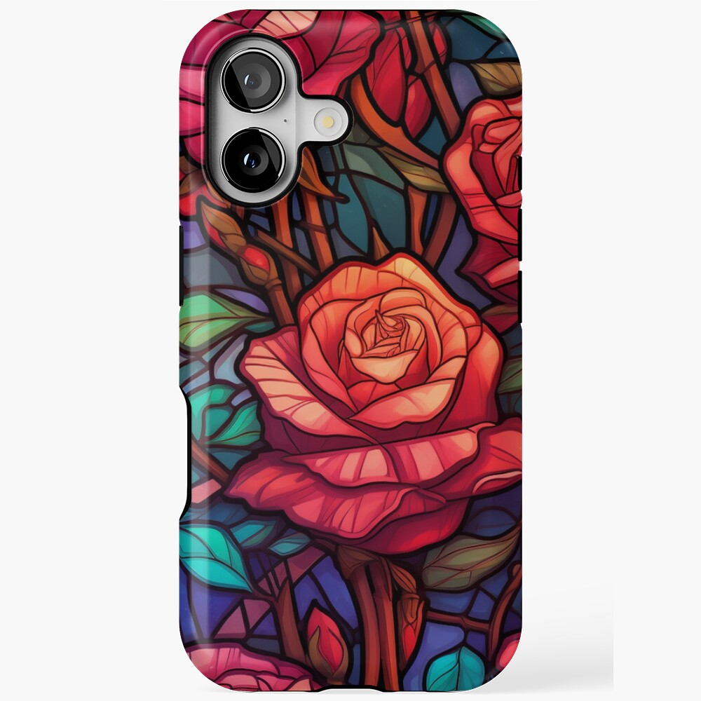 "Stained Glass Rose Pattern" Sticker by Jane-Mathieu | Redbubble