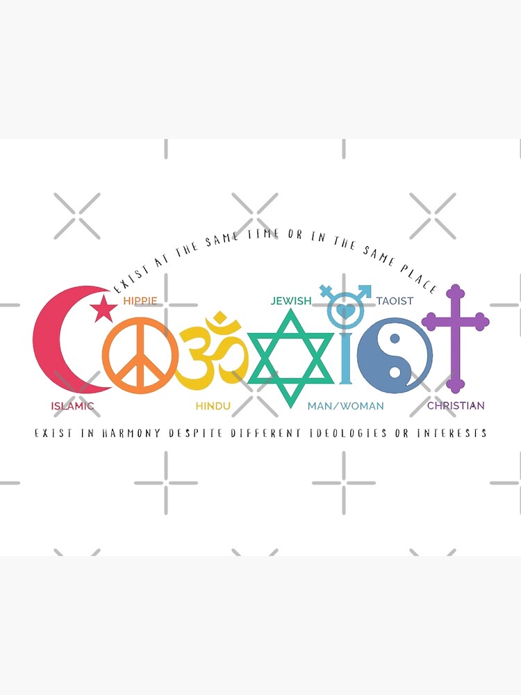 "Coexist Symbol rainbow" Poster for Sale by Inked-Attire | Redbubble