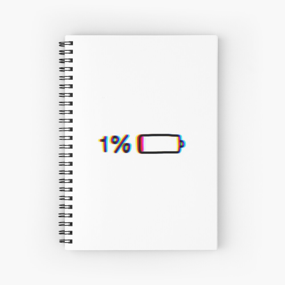"1% Battery Holographic" Sticker for Sale by curlykhaila | Redbubble