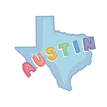 "Austin, Texas Sticker" Sticker for Sale by tateism-co | Redbubble