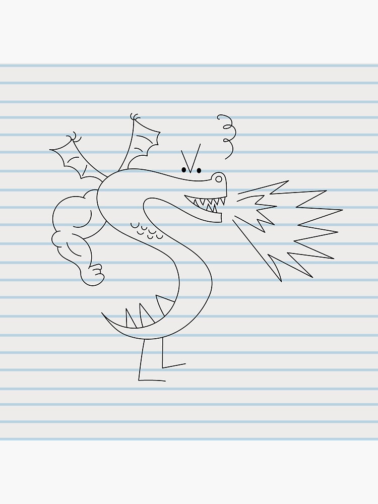 "Trogdor on Looseleaf" Sticker for Sale by Taydeebear | Redbubble