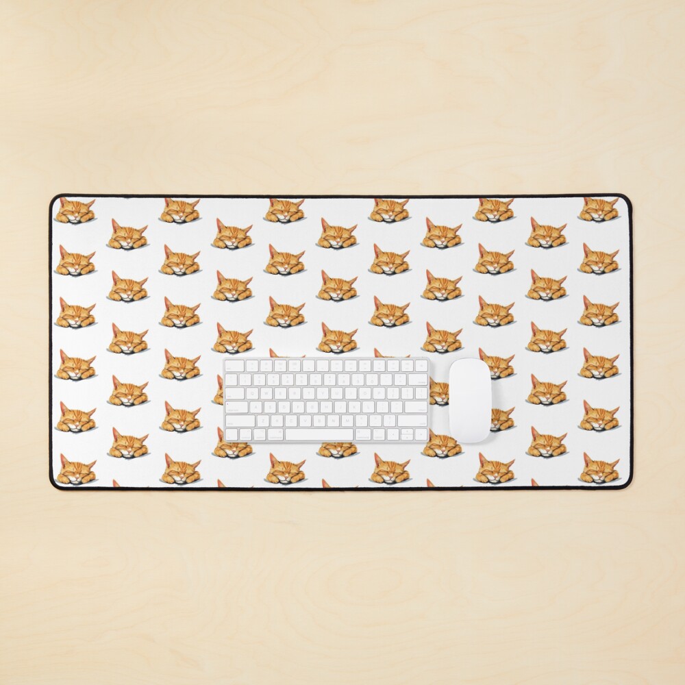 "Orange Sleepy cute Cat" Sticker for Sale by butani4 | Redbubble