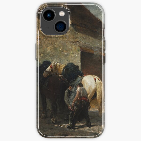 "Blacksmiths | Émile Jacque | 1887 French Art" iPhone Case for Sale by ...