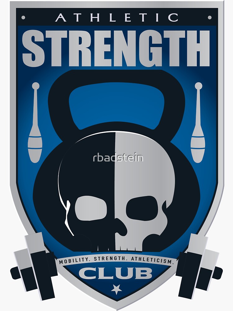 "Athletic Strength Club Logo" Sticker for Sale by rbadstein | Redbubble