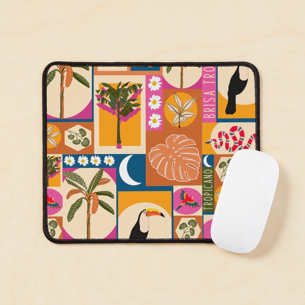 "tropical illustrated pattern with animals and plants " Sticker for Sale by Lucasmachado29 ...
