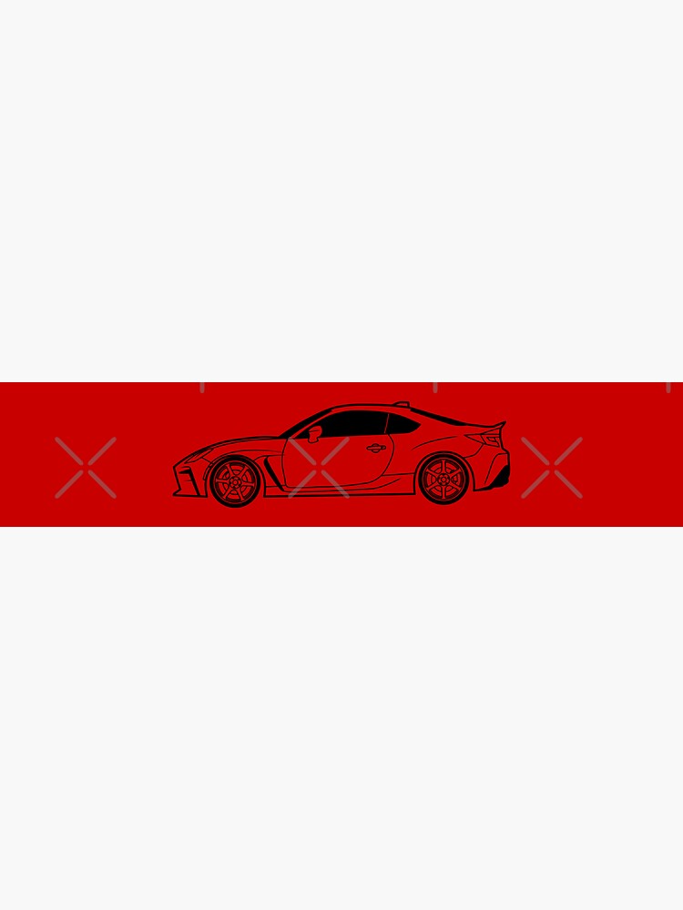 "Toyota GR86 - Subaru BRZ Black on Red" Sticker for Sale by emdra ...