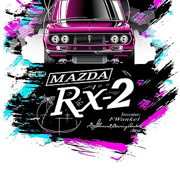 "Pink RX2 Retro Vintage Mazda Rotary Powered Wankel JDM" Sticker for ...