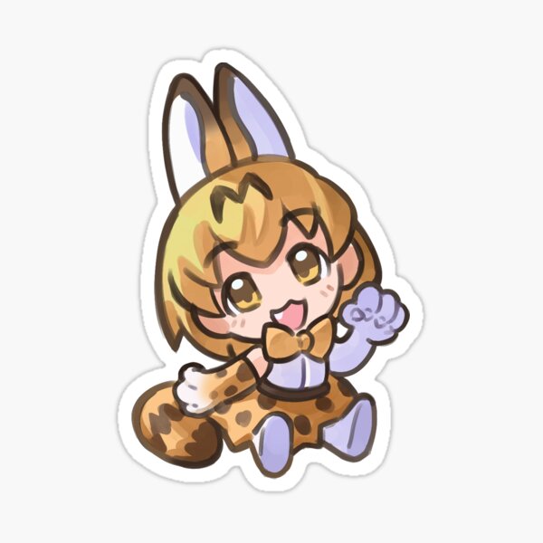 "Serval Chibi" Sticker for Sale by LilRedRonin | Redbubble