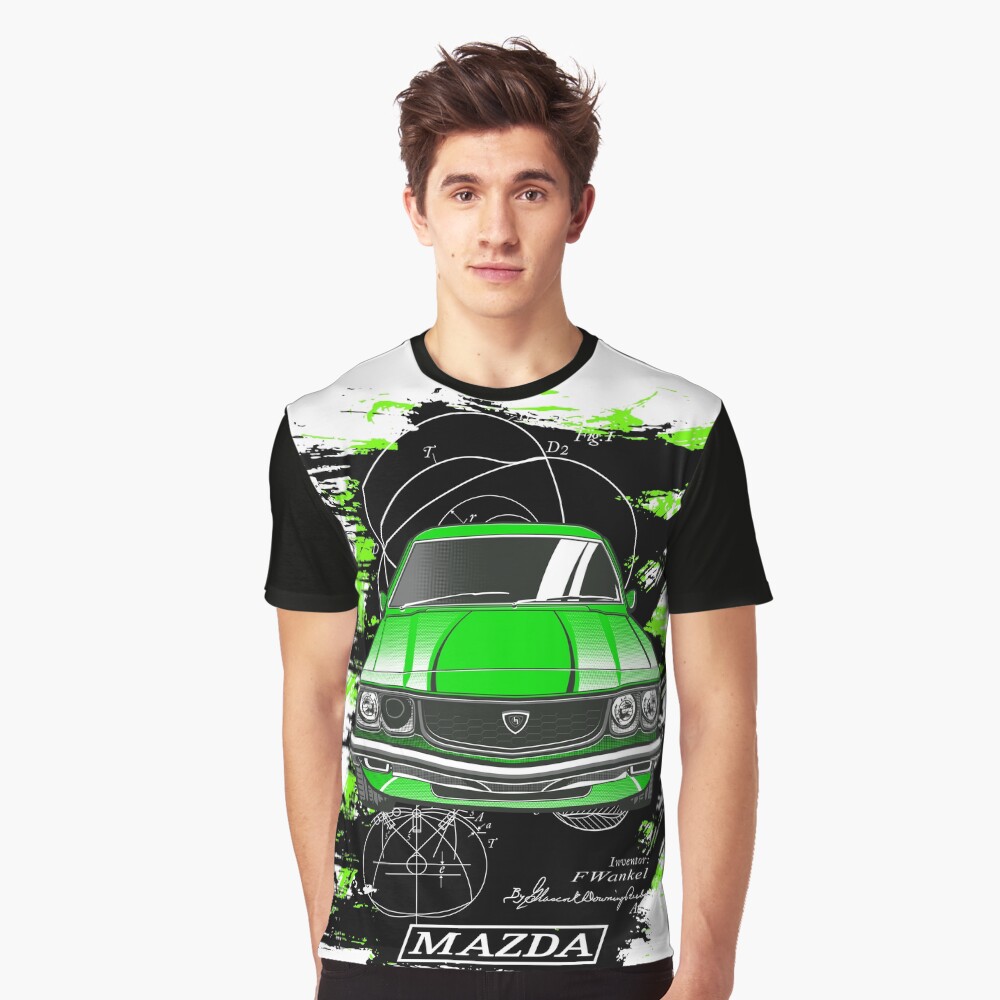 "RX3 Green Retro Vintage Mazda Rotary Powered Wankel JDM" Sticker for ...