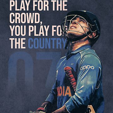 "MS Dhoni" Sticker for Sale by HandMade-Design | Redbubble