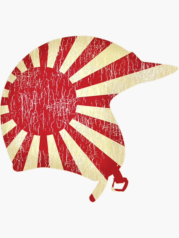 "Japanese Motorcycle Helmet Rising Sun Heritage " Sticker for Sale by ...