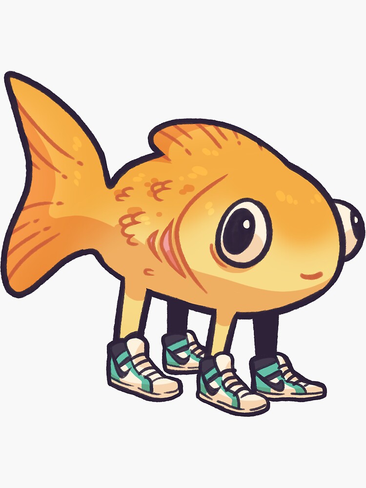 "Fish with legs" Sticker for Sale by iownfish | Redbubble