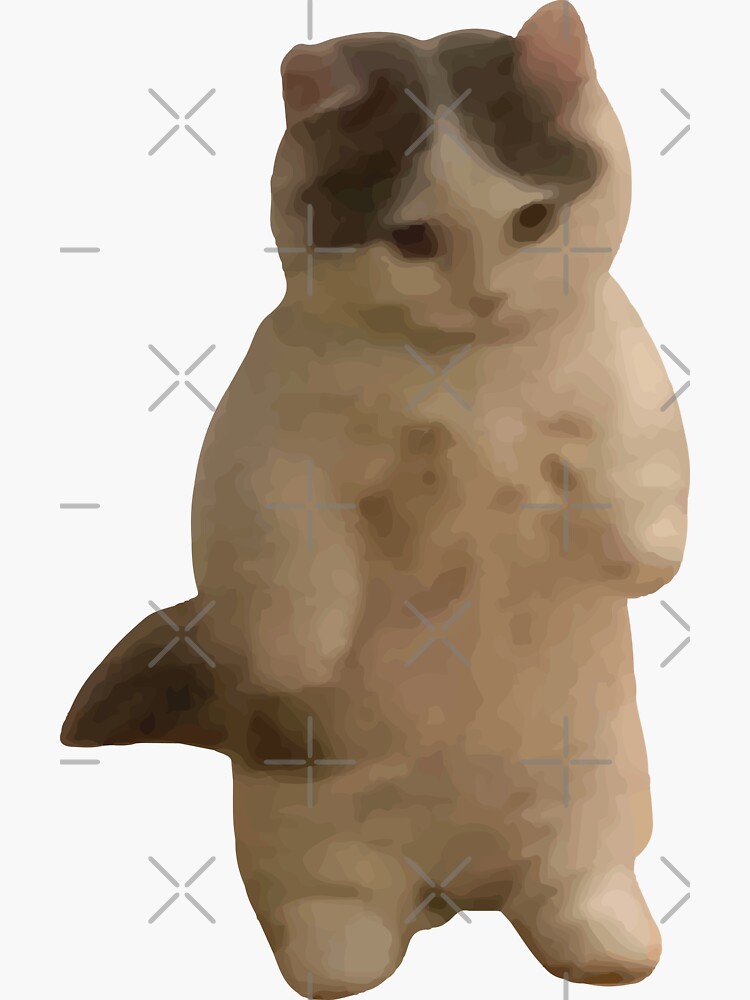 "Standing Cat - kitten meme" Sticker for Sale by Rzera- | Redbubble