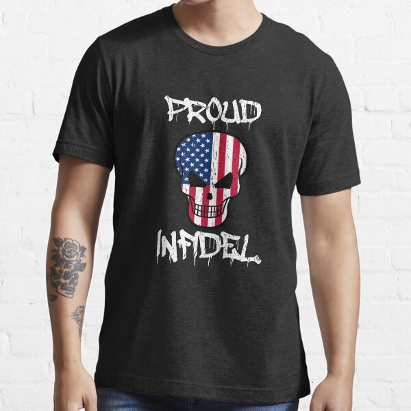"Proud Infidel American Flag Skull" T-shirt for Sale by Terrystees ...