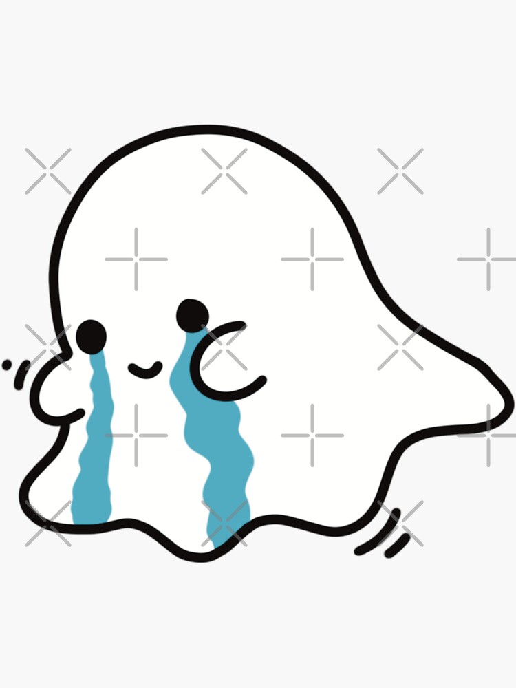"Spooky Crying Ghost | Sad Ghost | Kawaii Ghost | Spooky Ghost" Sticker ...