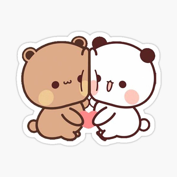 "Bubu and Dudu | Bear Couple | Panda Yier | Bubu Brownie Bear " Sticker ...