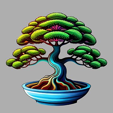 "Bonsai_Find your inner smile" Sticker by CanvasCult | Redbubble