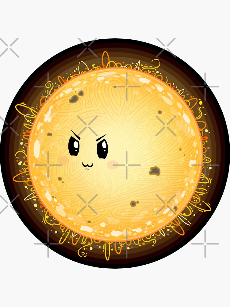 "Cute Blushing Sun" Sticker for Sale by LeonRed | Redbubble