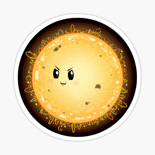 "Cute Blushing Sun" Sticker for Sale by LeonRed | Redbubble