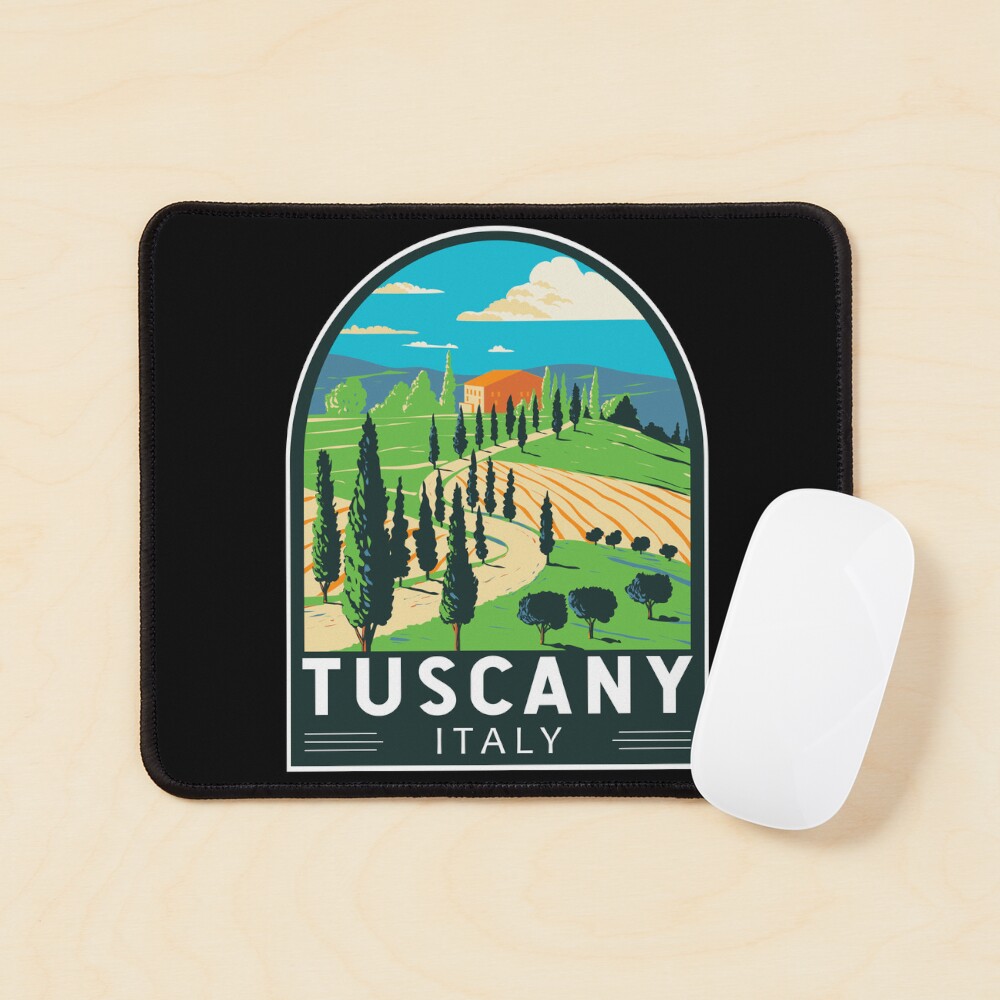 "Tuscany Italy Vineyard Travel Retro Emblem" Sticker for Sale by ...