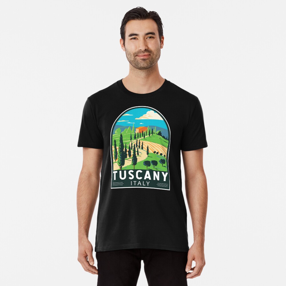 "Tuscany Italy Vineyard Travel Retro Emblem" Sticker for Sale by ...