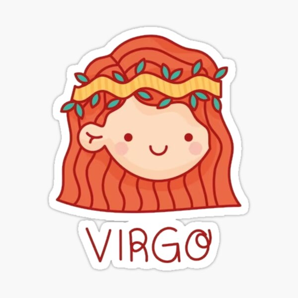 "Virgo " Sticker for Sale by kawaiistudio | Redbubble