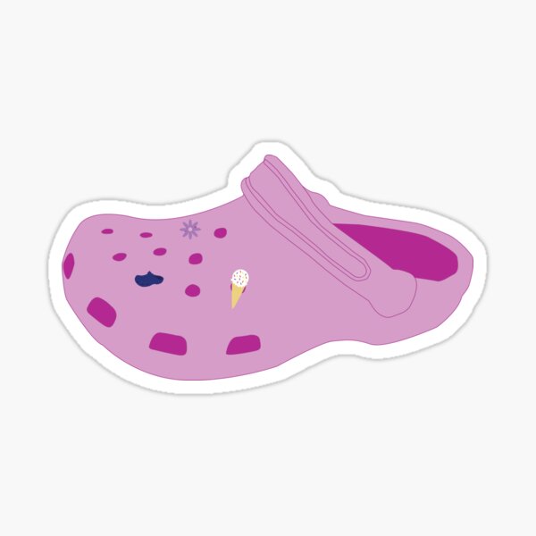 "Pink Croc with Jibbitz" Sticker for Sale by rbauer | Redbubble