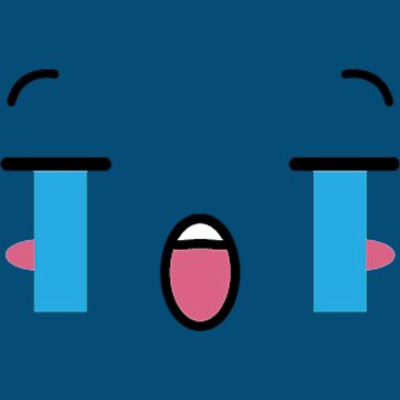 "Roblox Cry Face " Sticker for Sale by braelyncollettt | Redbubble
