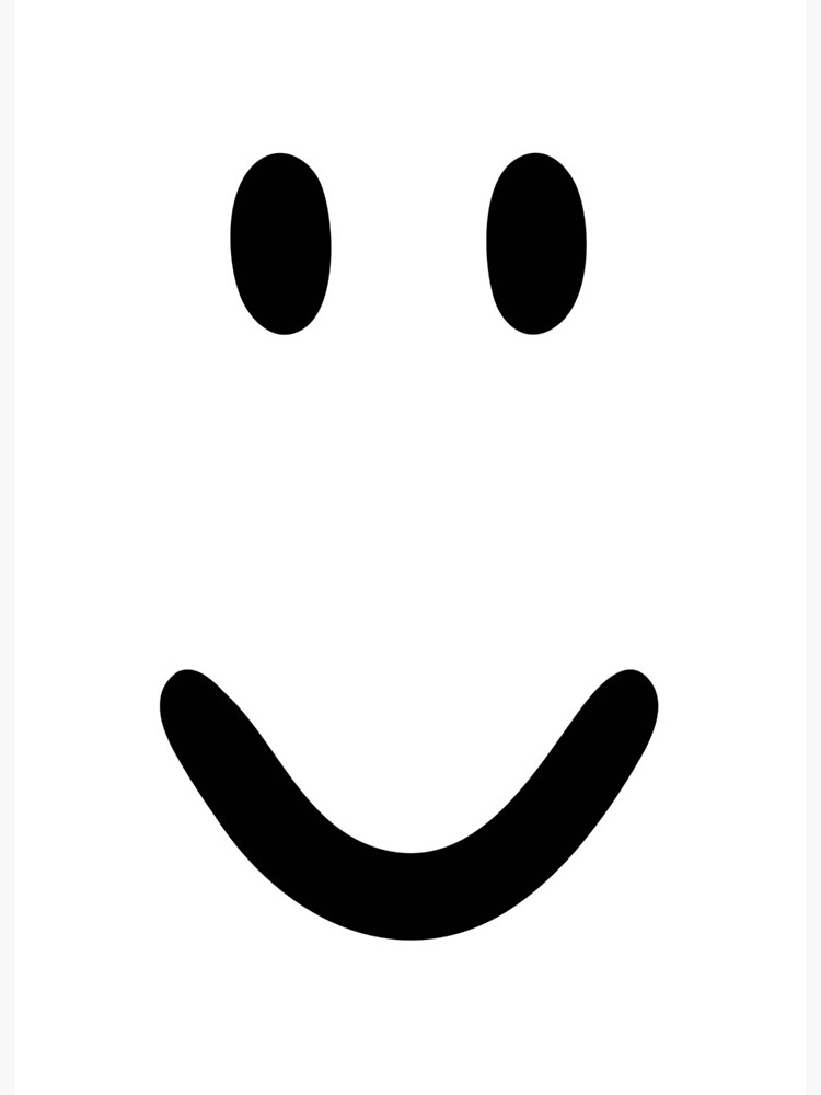 "Roblox Default Normal Smile Face Shirt Funny " Art Board Print for ...
