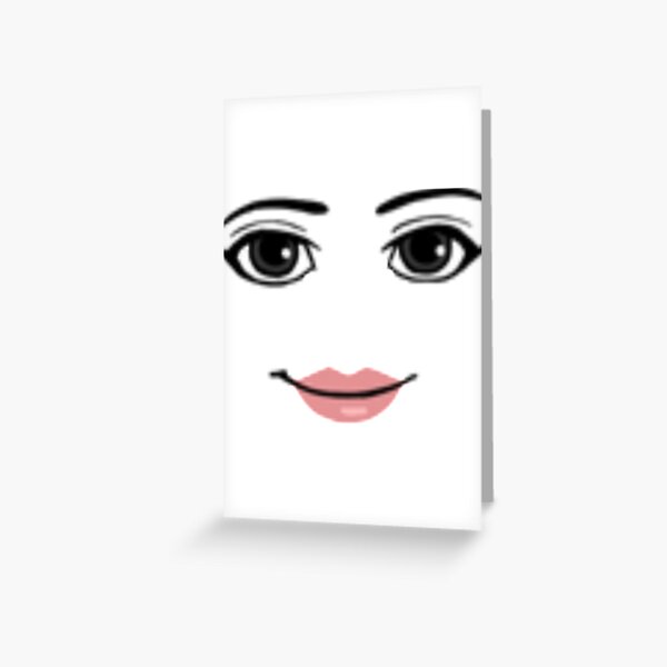 "Roblox Default Female Face Smirking Smiling Meme " Greeting Card for ...