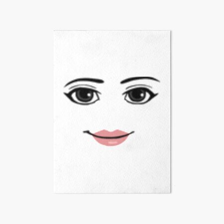 "Roblox Default Female Face Smirking Smiling Meme " Art Board Print for ...