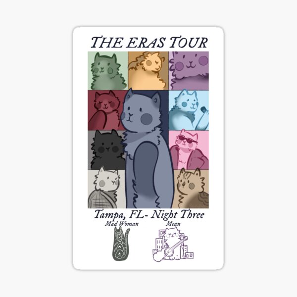 "The Eras Tour- Tampa N3" Sticker for Sale by paintdaylight | Redbubble