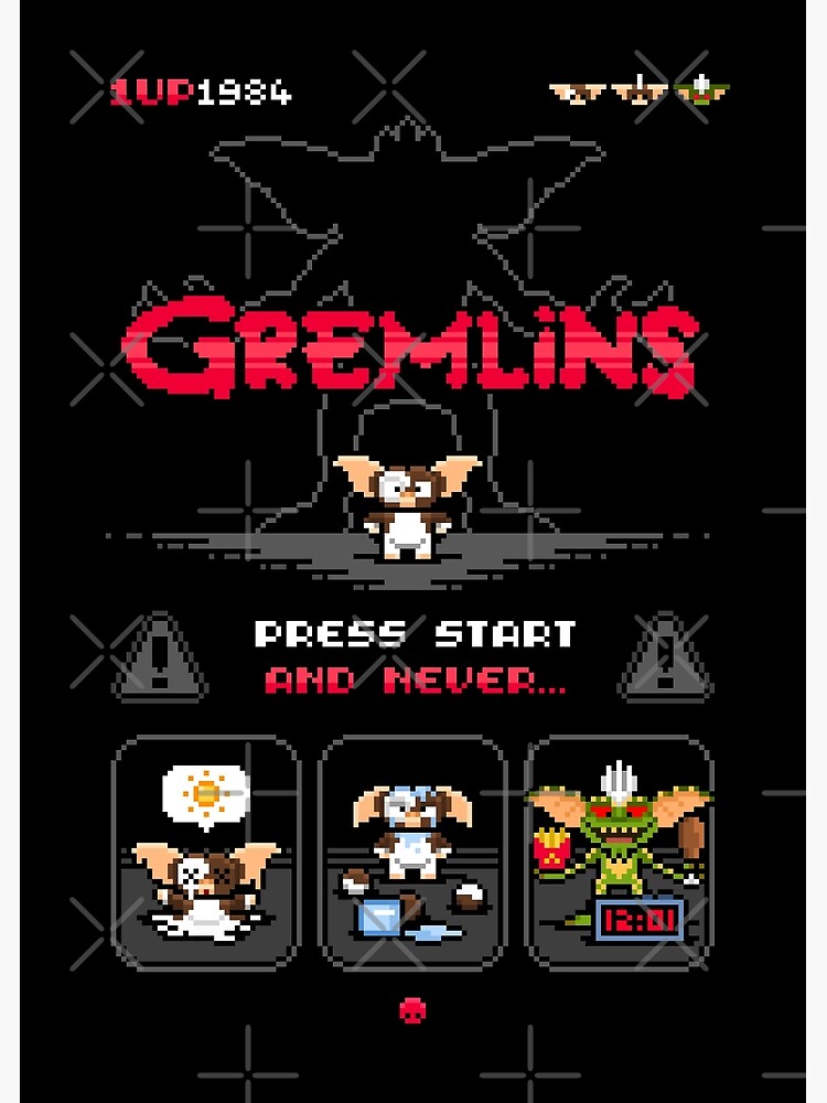 "Gremlins - Press Start Pixel Art" Greeting Card for Sale by theoluk ...
