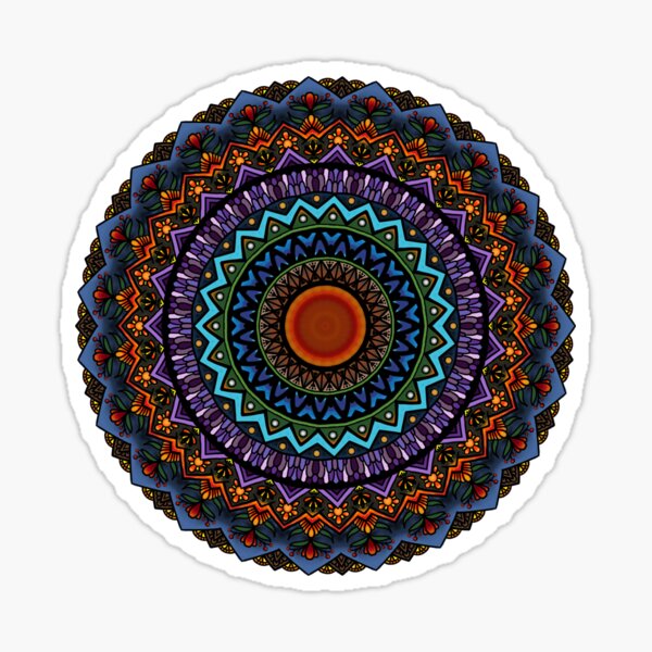 "The colors of mandalas." Sticker for Sale by MikoMiko-kokoro | Redbubble