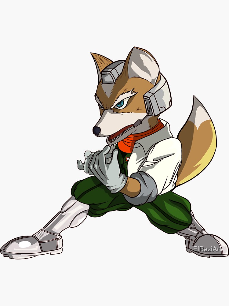 "SSBM Fox Taunt(Neutral)" Sticker for Sale by ElRaziArt | Redbubble