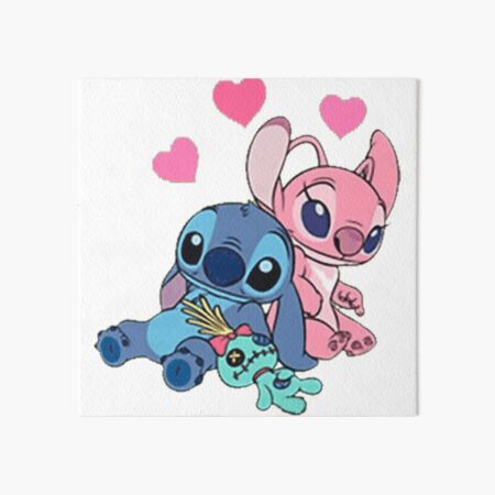 "stitch and angel" Art Board Print by Reality Fan | Redbubble