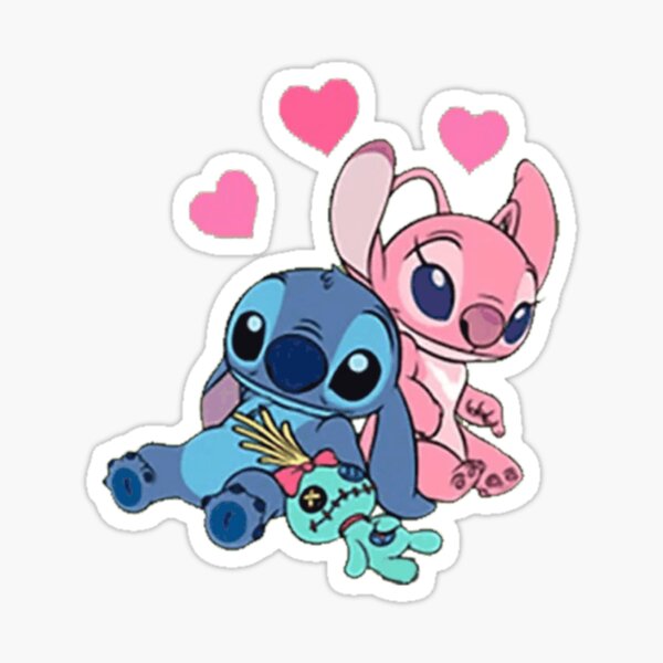 "stitch and angel" Sticker by Reality Fan | Redbubble