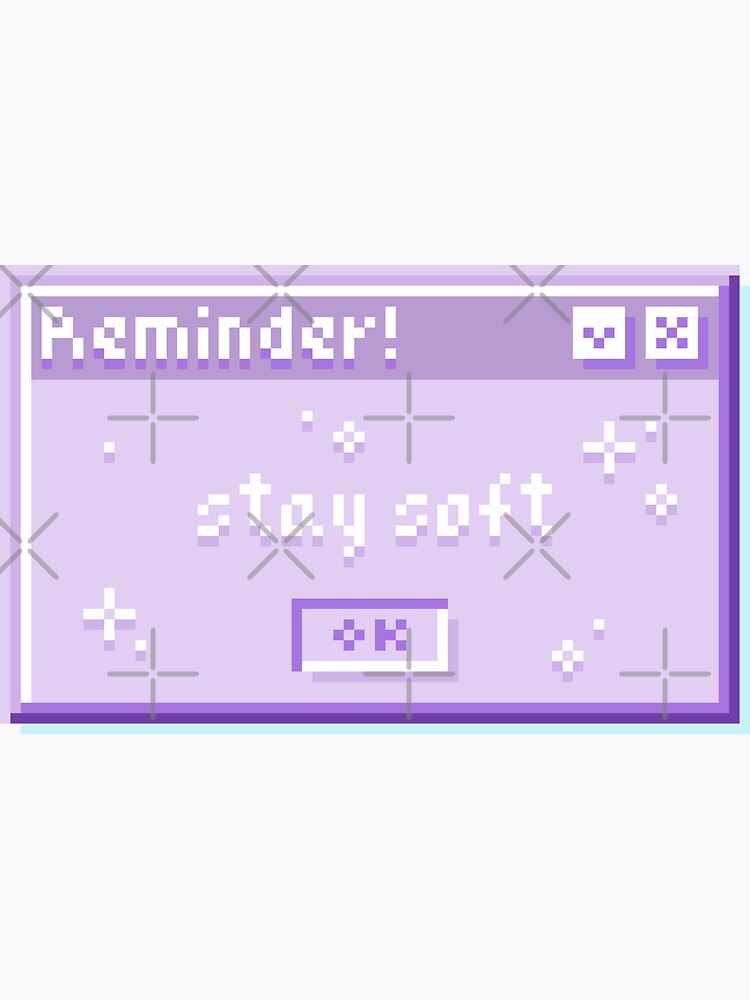 "stay soft ~ cute pixel art" Sticker for Sale by milk-bun | Redbubble
