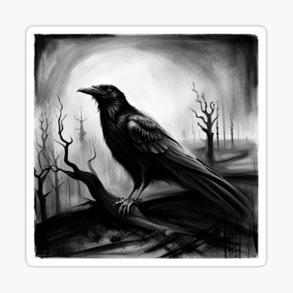 "Raven" Sticker for Sale by Bohort | Redbubble