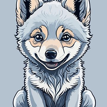 "Playful Wolf Cub" Sticker for Sale by Wild Wolf | Redbubble