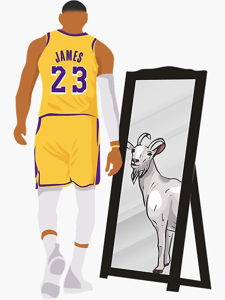 "LeBron James - LeGoat" Sticker for Sale by BambooByTundra | Redbubble