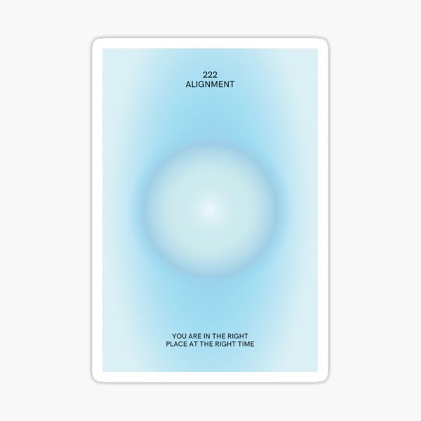 "Angel Number 222 Alignment" Sticker for Sale by mystikwhale | Redbubble