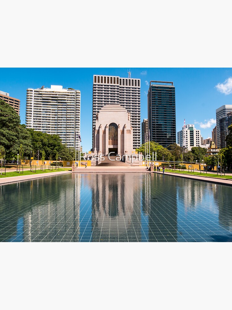 "Anzac Memorial and The Pool Of Reflection, Sydney, NSW, Australia" Sticker for Sale by ...