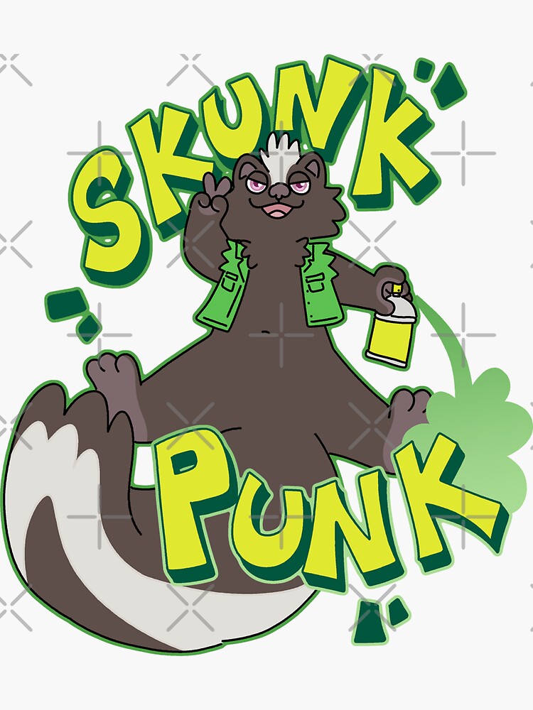 "Skunk Punk" Sticker for Sale by goccart | Redbubble