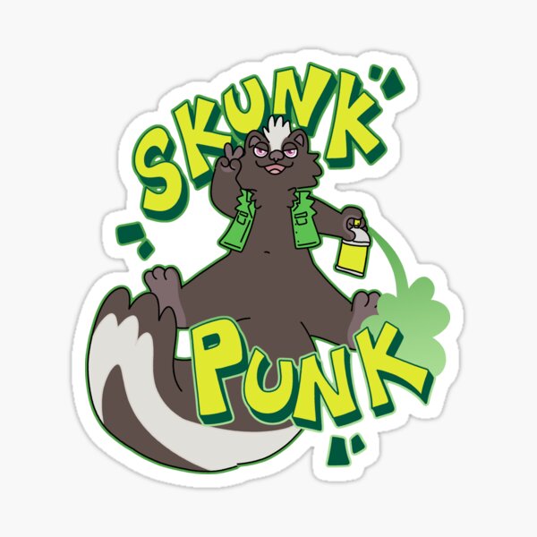 "Skunk Punk" Sticker for Sale by C.C Art | Redbubble