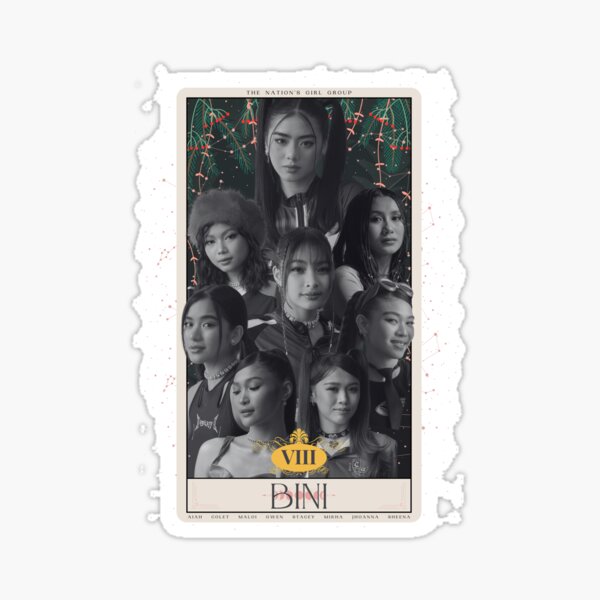 "BINI card" Sticker for Sale by bcm1996manila | Redbubble