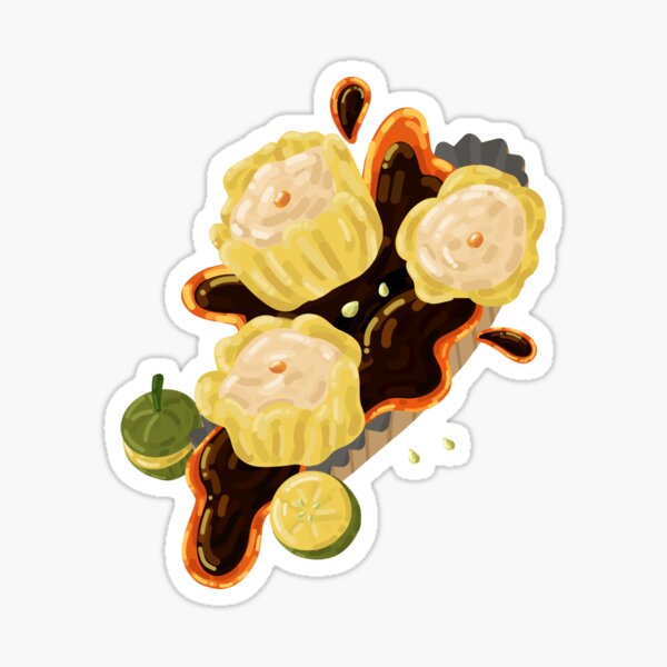 "Siomai and Chillimansi " Sticker for Sale by fluffysshark | Redbubble