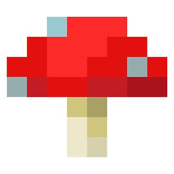 "MC Red Mushroom" Sticker for Sale by CoolCat167 | Redbubble