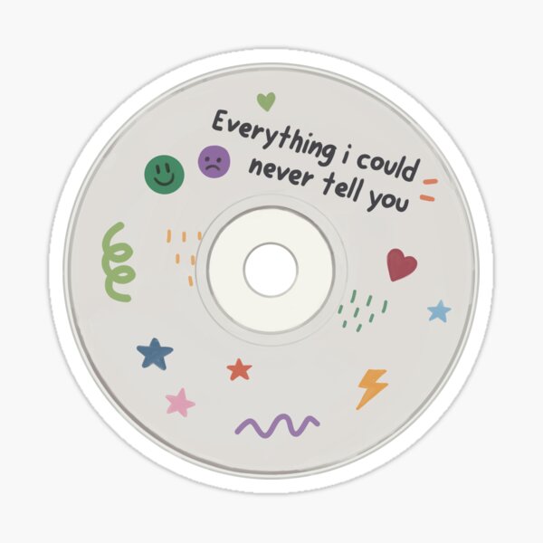 "Burnt cd mix art" Sticker for Sale by velaryons | Redbubble