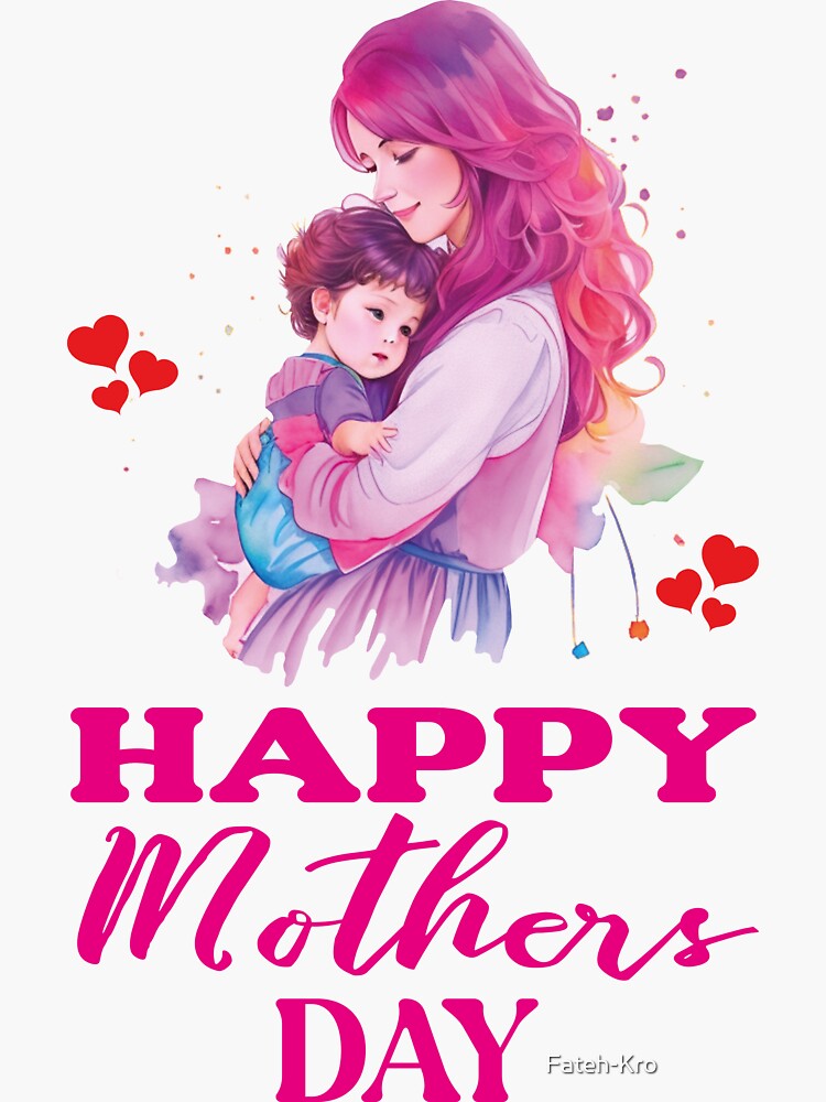 "Happy Mothers Day Gif" Sticker for Sale by Fateh-Kro designer ⭐⭐⭐⭐⭐ ...